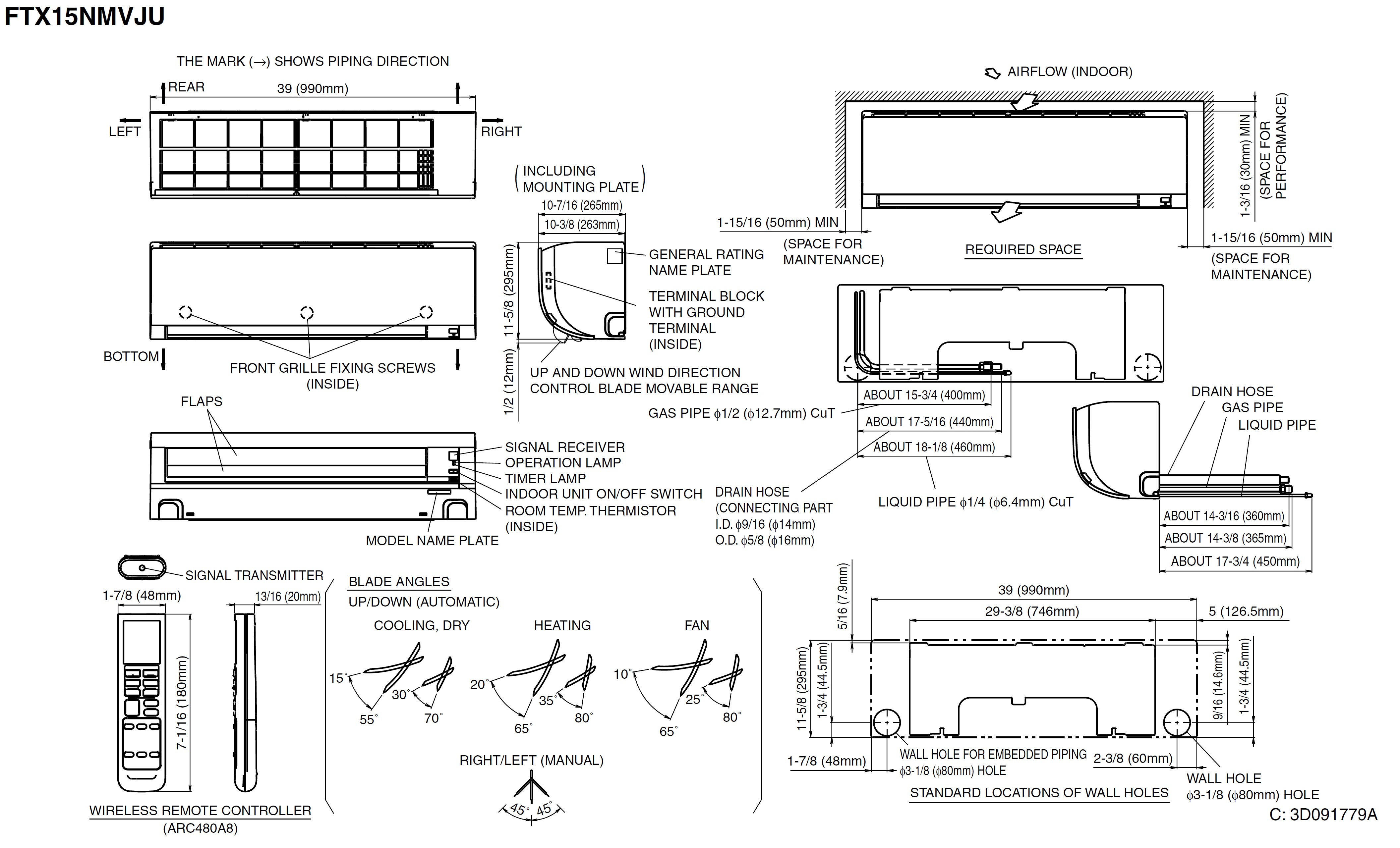 Ductless Mini-Split Systems 15K, Indoor Wall Mounted Unit, Single-Zone ...