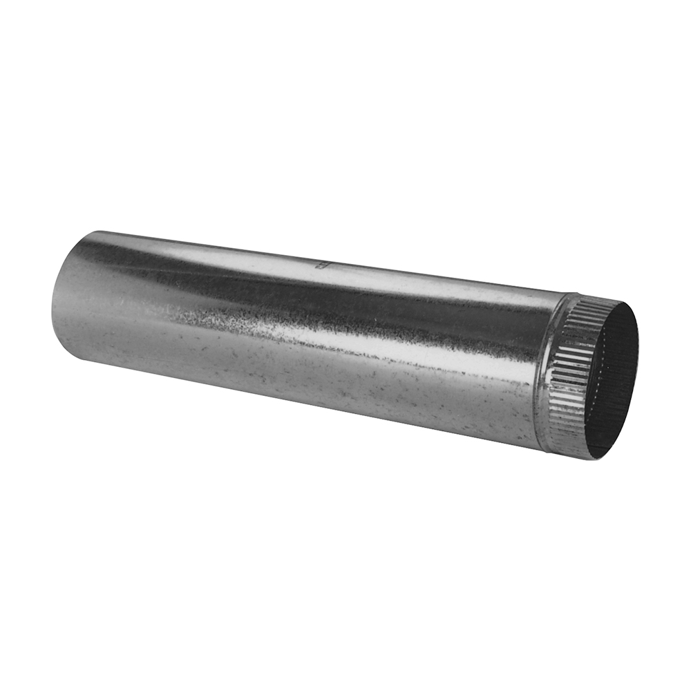 Metallic Pipe, Snap Lock, 4 in, 5 ft LG, 26 gauge THK