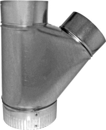 Duct Wye, Flue, 6 in x 4 in x 4 in, FIP, 30 gauge THK