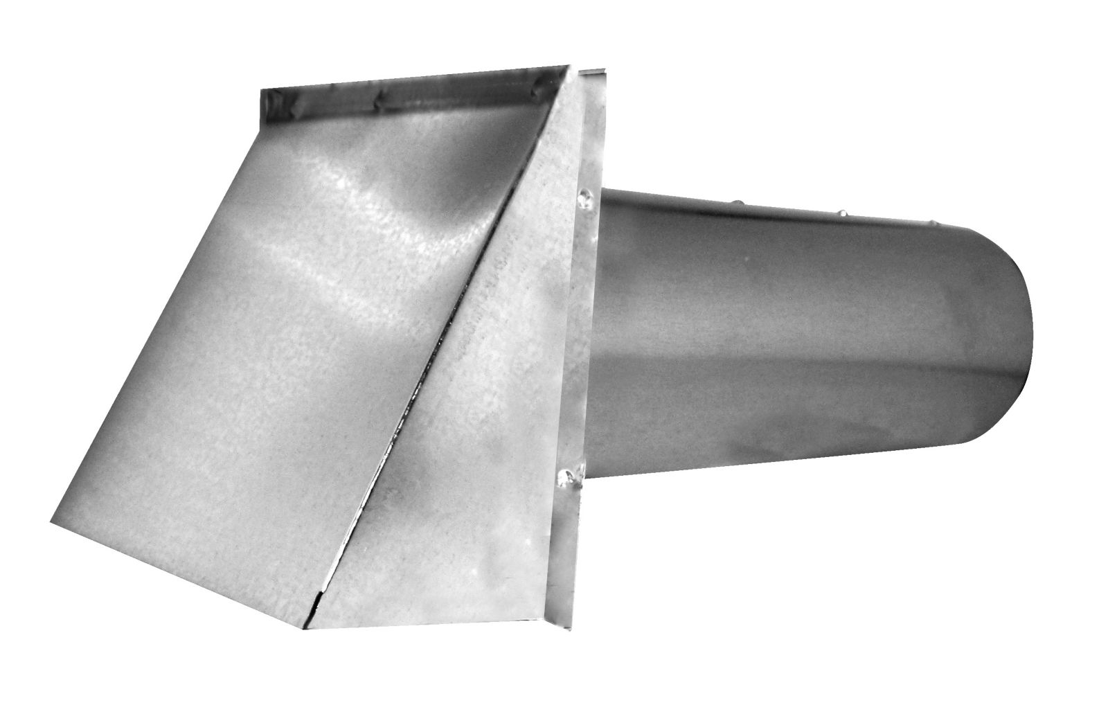 Duct Vent, Screened, 4 in Pipe, Hot Dipped Galv Steel