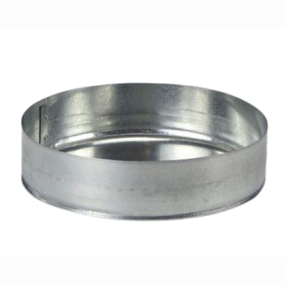 End Cap, 10 in, Galv Steel, Silver, 26 gauge THK