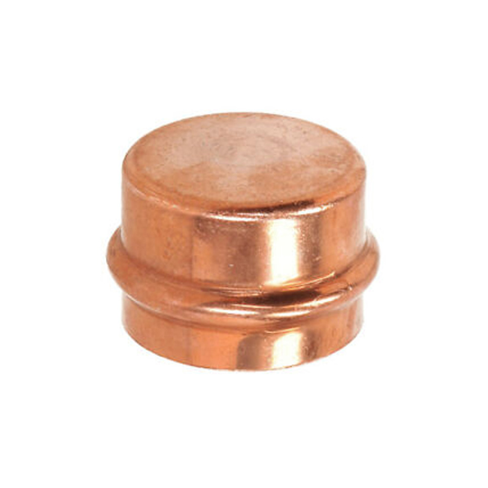 Cap, 1/2 in, Press, Copper, Meets ANSI/NSF, ASME B16.51, CSA