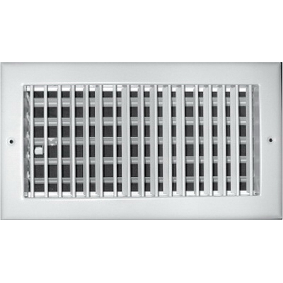 Ceiling Register, Vertical, 14 in x 4 in, Alum, White