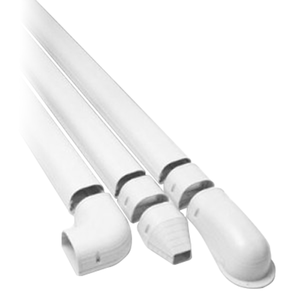 Duct Cover Kit, 4.5 in, 12 ft LG, PVC, Meets UL