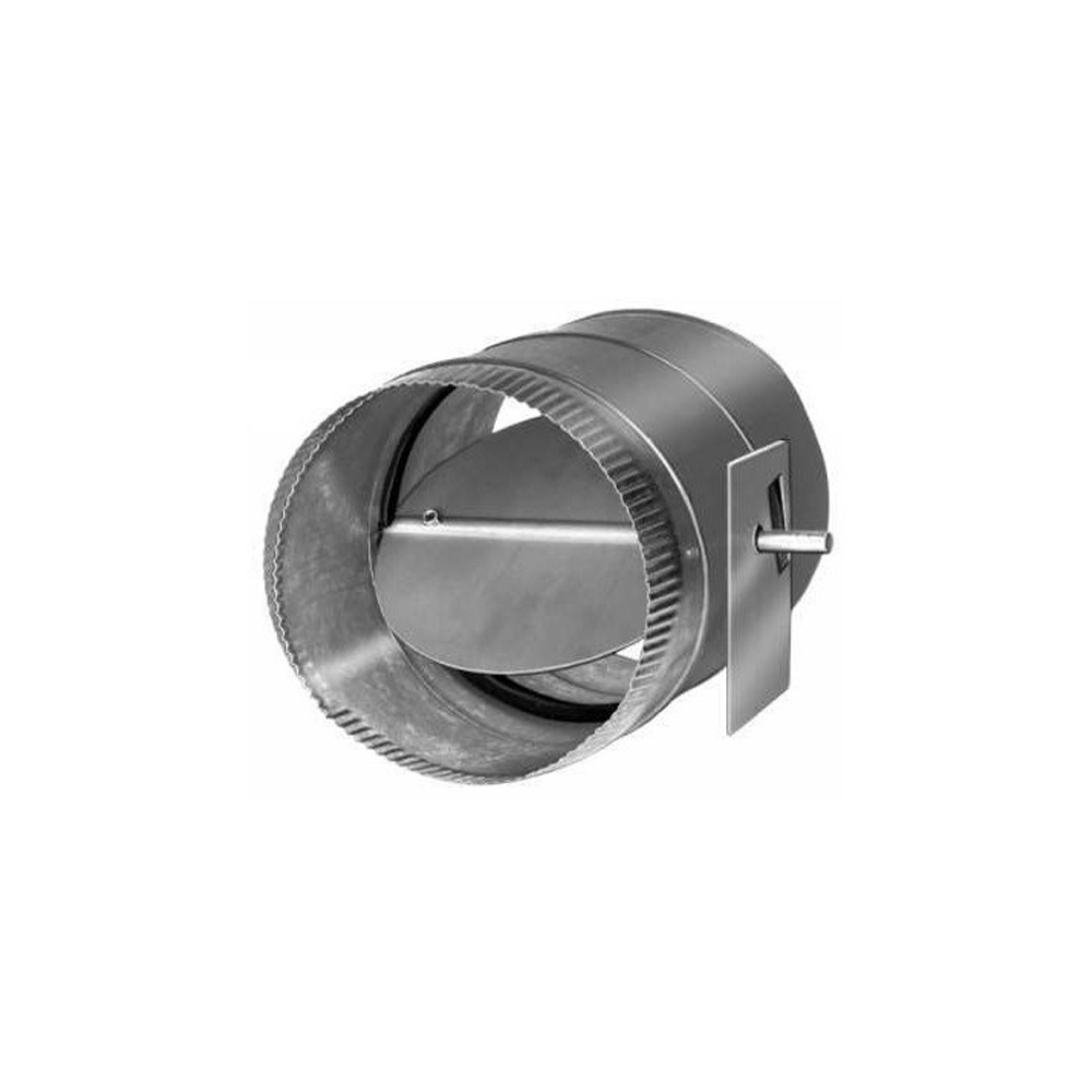 Duct Damper, Round Butterfly Style, 8 in Dia