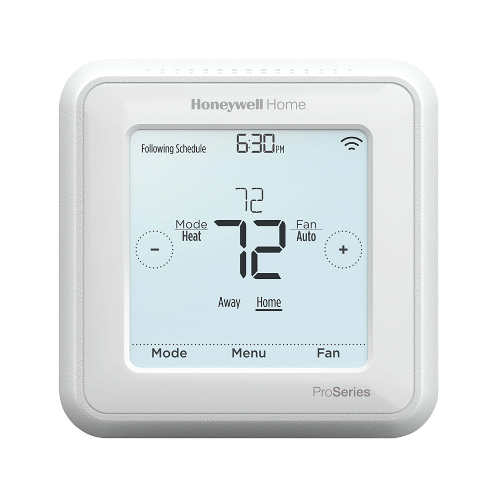 Thermostat, Z-Wave, Programmable, 1 degF, 1 A, White, Square