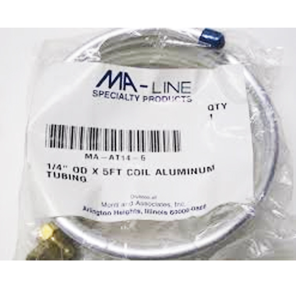 Tube, Pilot, Coil, 0.25 in Dia, 5 ft LG, Alum