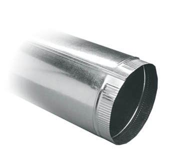 Duct Pipe, Type B Gas Vent, 4 in, 24 in LG, Sheet Metal
