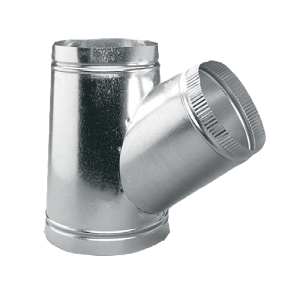 Duct Wye, Tee Sealed, 7 in x 6 in x 5 in, 26 gauge THK