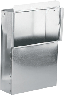 Duct Box, Register, 8 in WD, 4.5 in HT, 6 in LG, 30 gauge